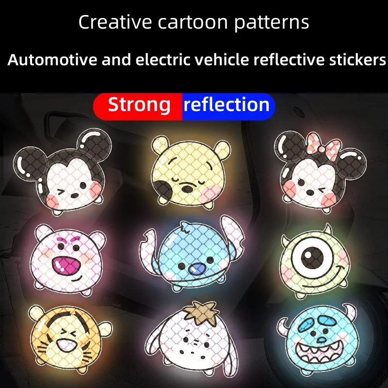 Motorcycle helmet sticker reflective cartoon car body decoration sticker