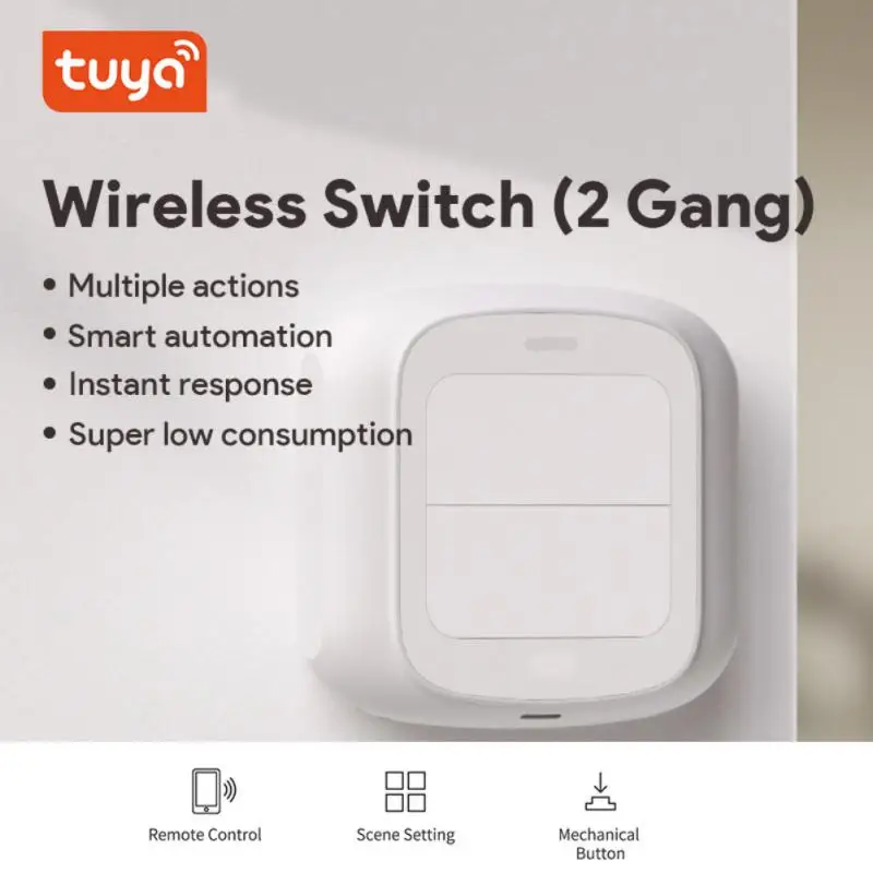 Tuya-Wireless-WiFi-4-Cena-Interruptor-Bot-o-2-Gang-Controlador ...
