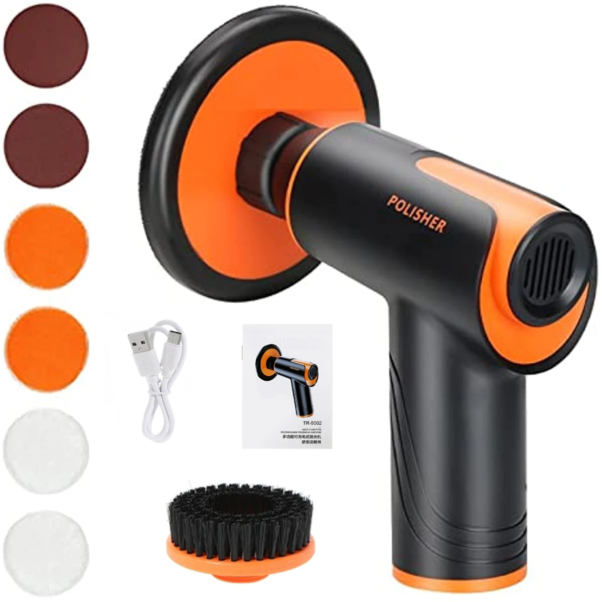 100W Car Wax Polisher Polishing Machine Mini Wireless Portable Buffing ...