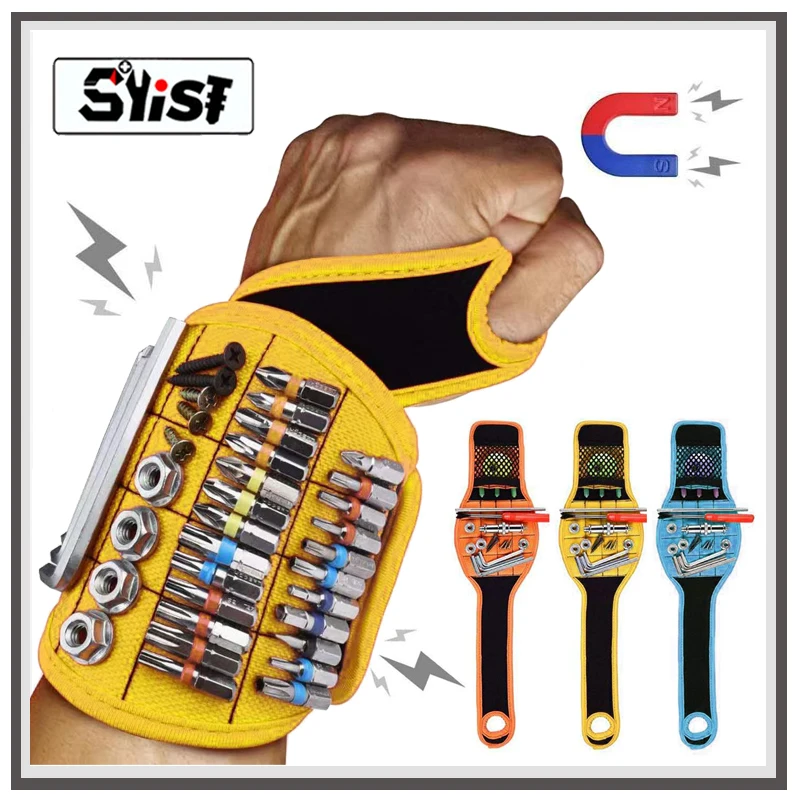 Magnetic-Wristband-with-Pockets-16-Strong-Magnet-Wrist-Tool-Bag ...