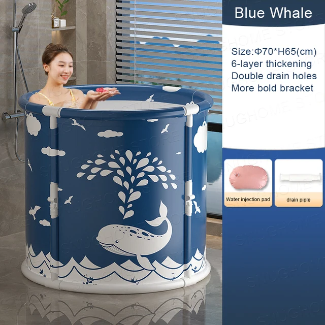 Free-Installation Collapsible Bath Bucket Thicken Shower Barrel Large ...