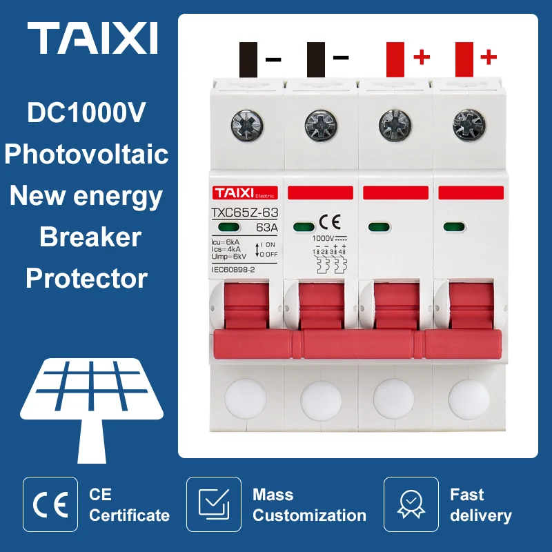 Solar-Photovoltaic-DC-Circuit-Breaker-MCB-1000V-6KV-16A-20A-32A-40A-63A ...