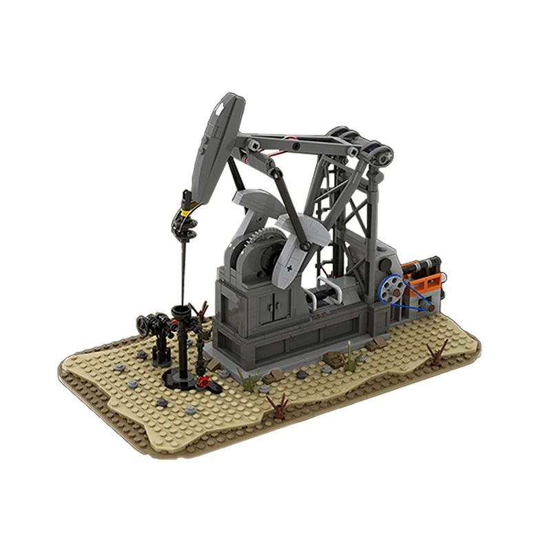 Functioning-Oil-Pump-Jack-Oil-Derrick-Rig-Mechanical-Excavating ...