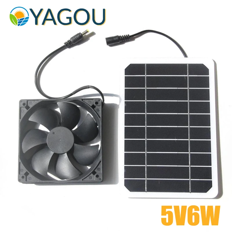 YAGOU-Solar-Panel-Fan-Set-5V-6W-Mini-Solar-Cell-DIY-Plate-Kit-Outdoor ...