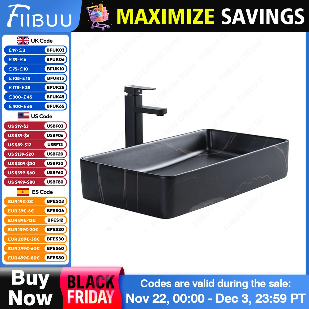 Black-And-Gold-Texture-Ceramic-Table-Sink-Bathroom-Lavatory-Vanity-Sink ...