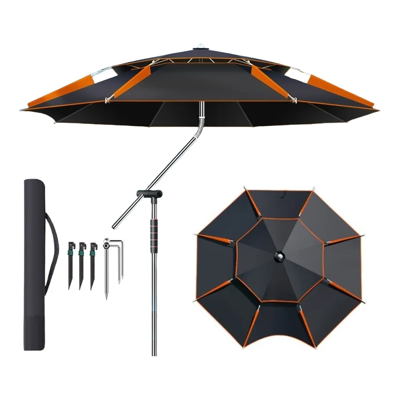New-Upgraded-Fishing-Umbrella-Stainless-Steel-Rod-Outdoor-Large-Parasol ...