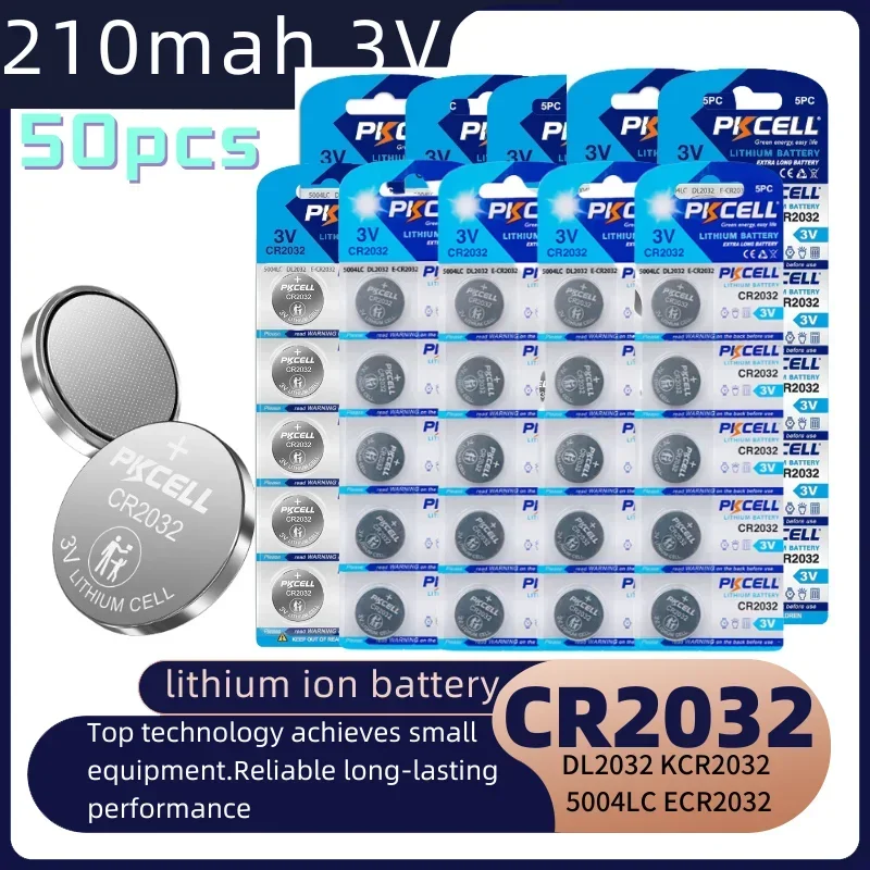 50pcs-CR2032-Lithium-ion-button-cell-cr2032-battery-BR2032-ECR2032 ...