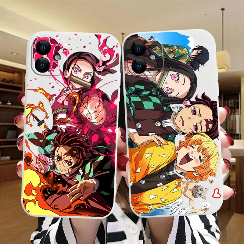 Kimetsu No Yaiba Demon Slayer Anime Phone Case For iPhone 13 12 11 Mini ...