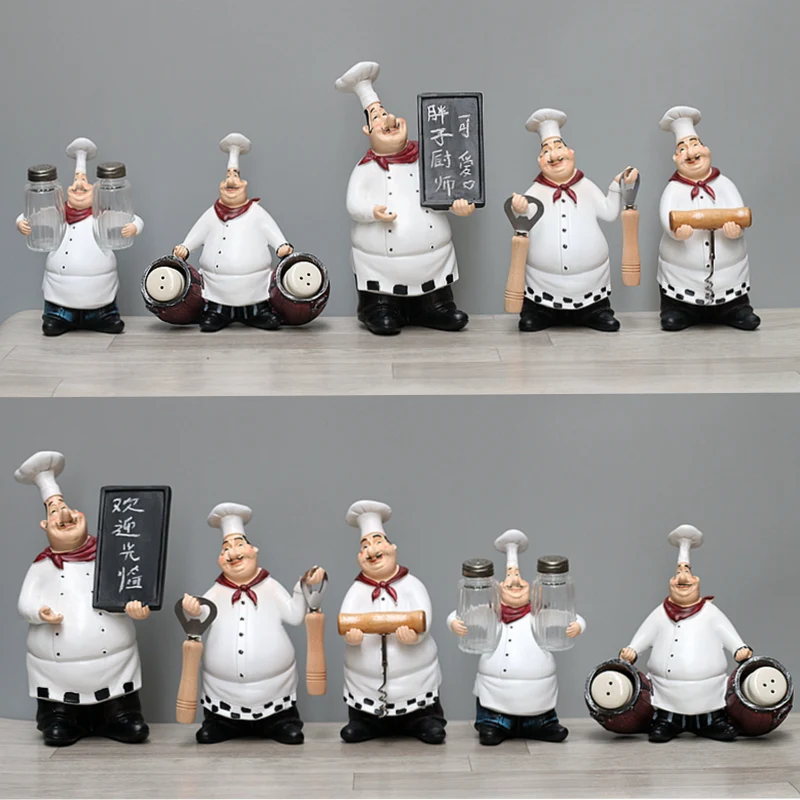 creative-fat-chef-resin-sculpture-Ornaments-western-restaurant-dessert ...