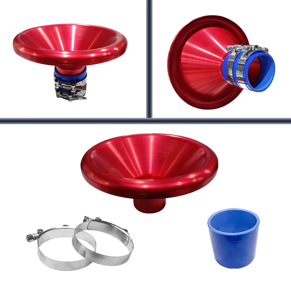 Universal 3" Short Cold Air Compressor / Intake Inlet Velocity Stack ...