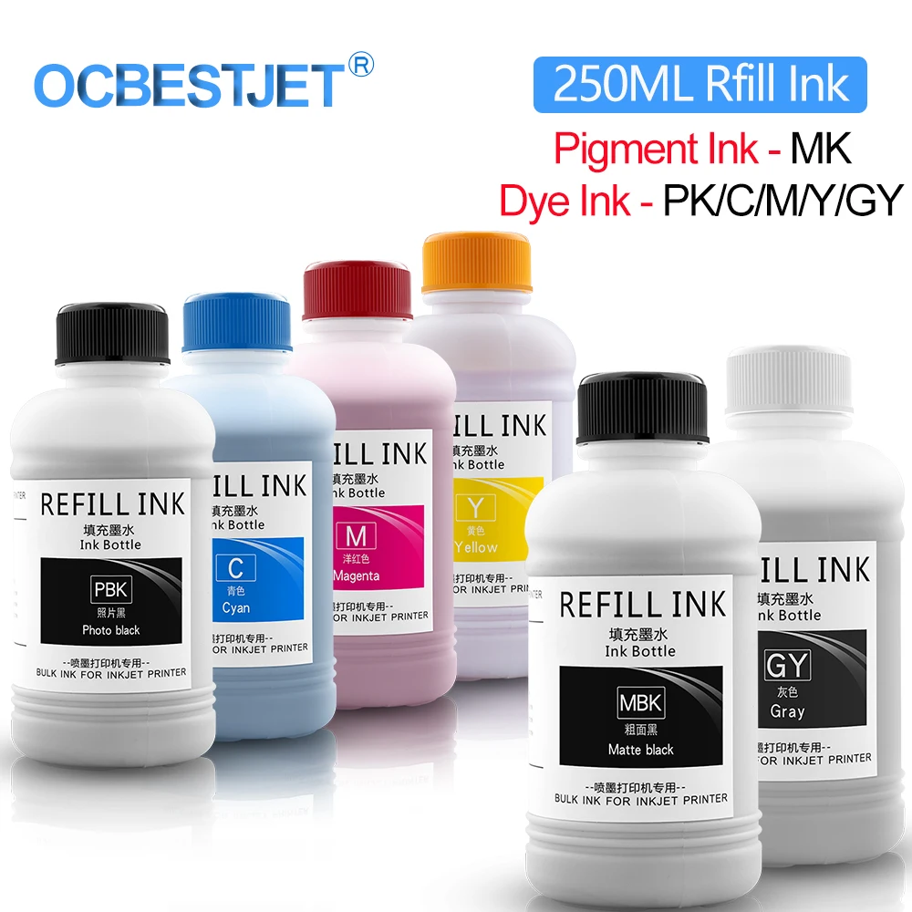 250ML * 6 리필 잉크 HP 727 730 HP DesignJe T920 T1500 T2500 T930 T1530 ...