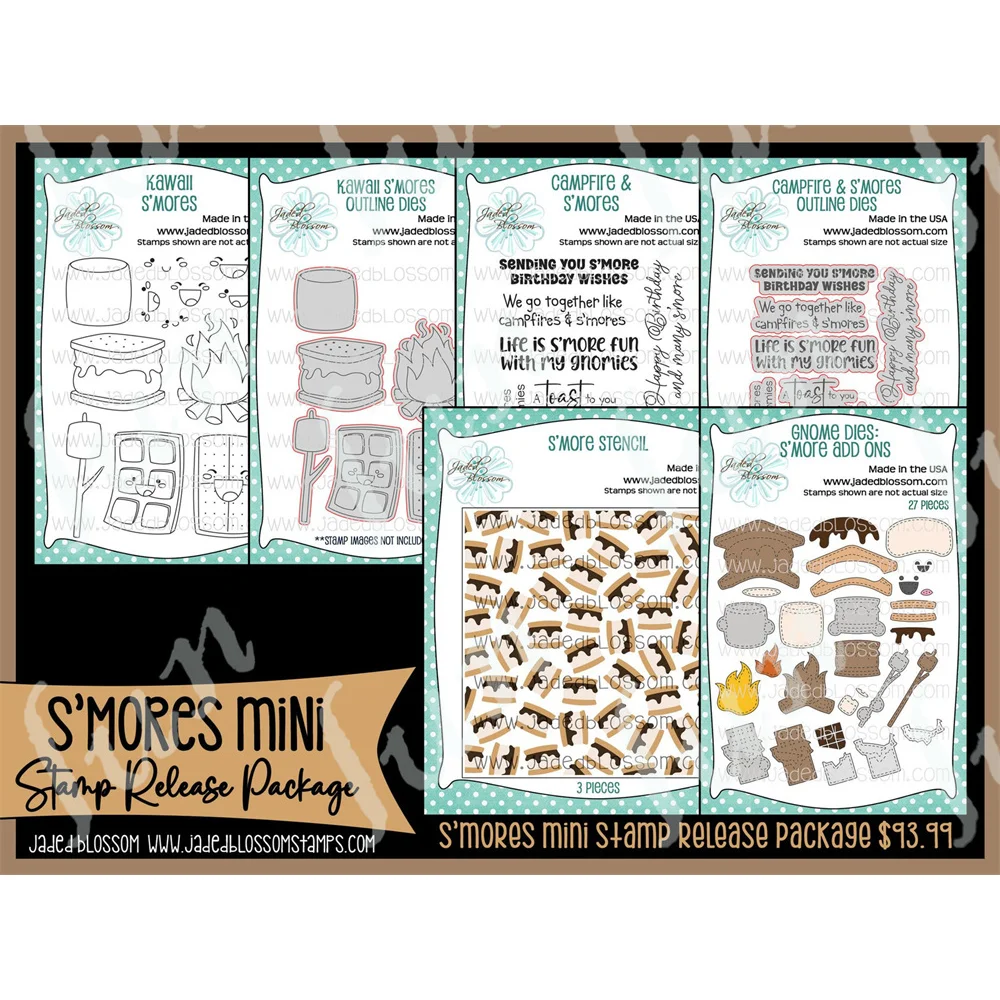 New-S-more-Add-Ons-Gnome-Metal-Cutting-Dies-and-Clear-Stamps-Stencil ...