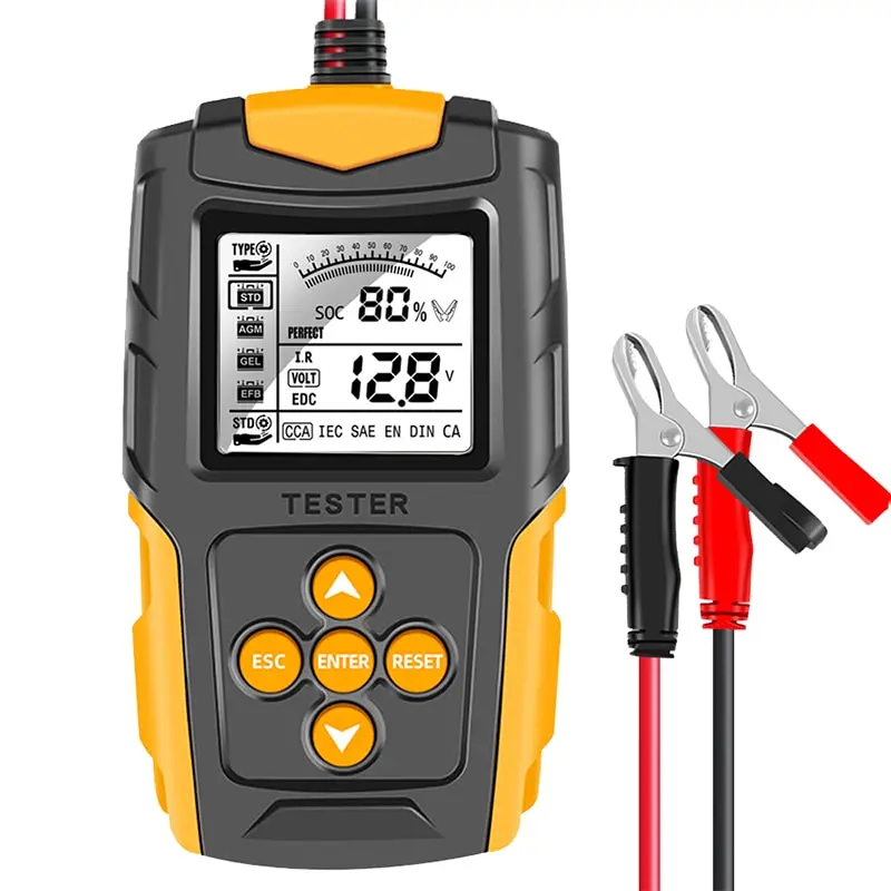 12V 24V Car Battery Tester LCD Digital Vehicle Cranking Charging ...