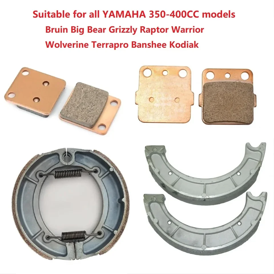 Yamaha Timberwolf 250 Muffler Front & Rear Brake Shoe Set For Yamaha ...