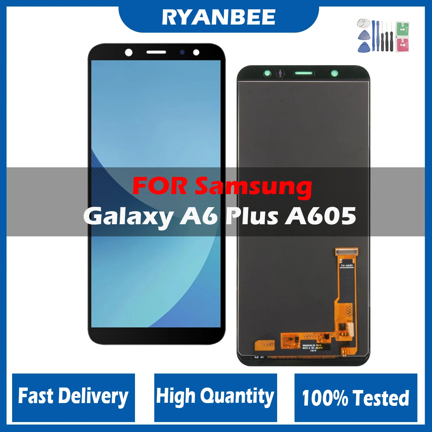 Lcd Para Samsung Galaxy A6 Plus 2018 A605 Display Lcd Tela De Toque Digitador Assembléia Para ...