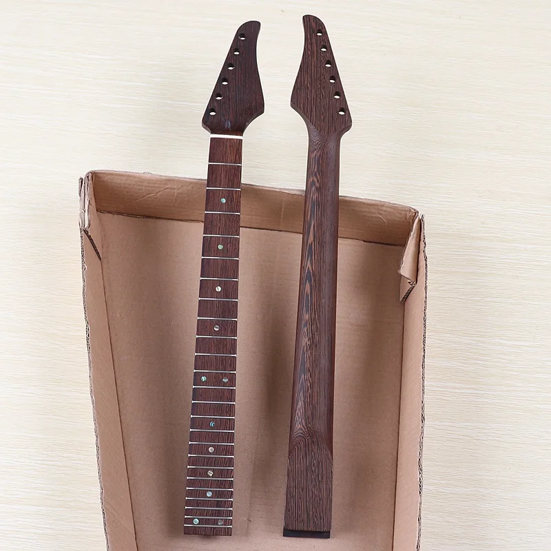 Electric-Guitar-Neck-Wenge-6-Strings-Satin-Matte-24-Frets-Guitar-neck ...