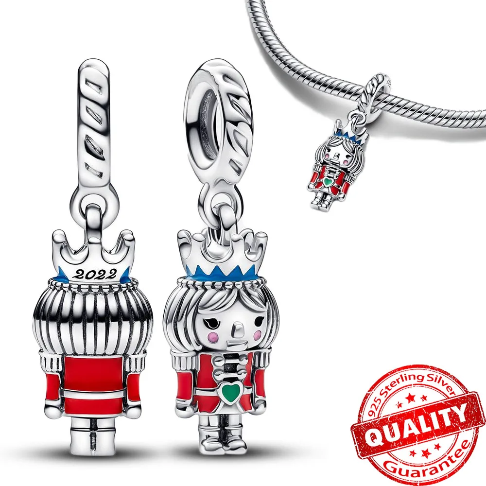 Luxury-925-Sterling-Silver-Christmas-Beads-Festive-Nutcracker-Dangle ...