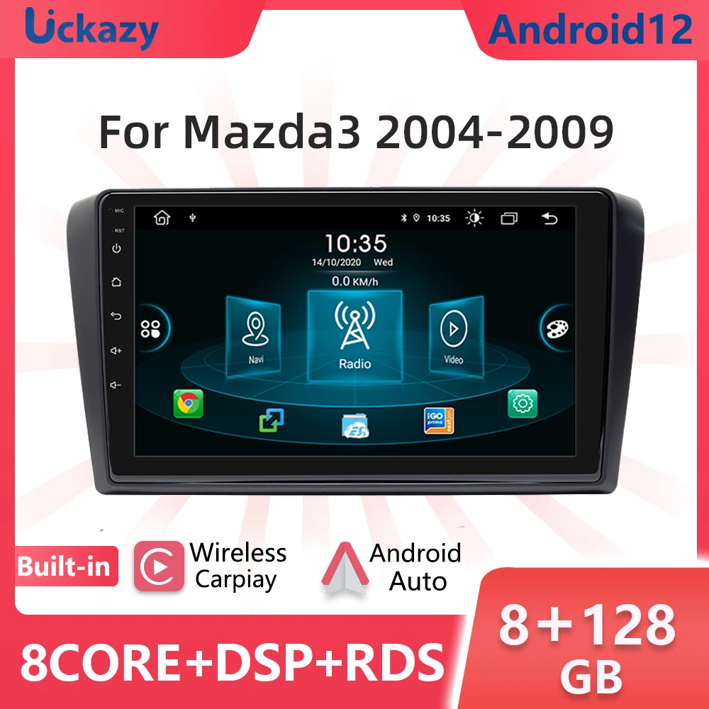 Uckazy AutoRadio 2 din Android 12 Car Multimedia Player For Mazda 3 bk ...