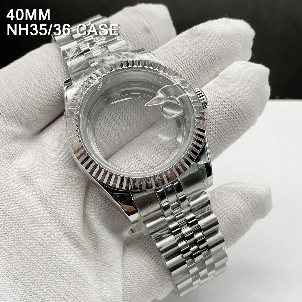 Mod-NH35-Watch-Case-Sapphire-Crystal-Glass-20mm-Stainless-Steel-Strap ...