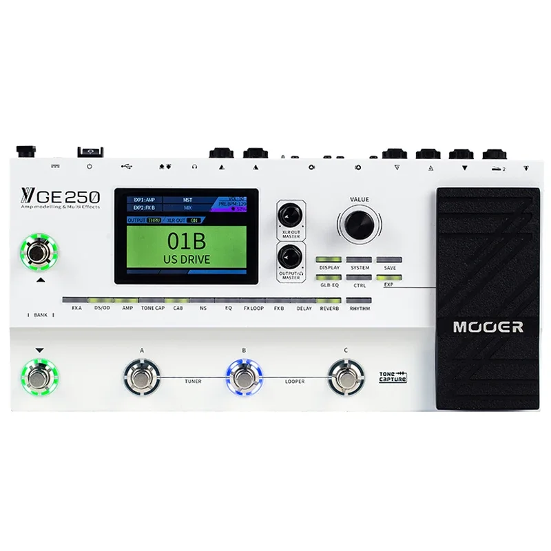 MOOER-GE250-Guitar-Pedal-AMP-Modelling-Multi-Effects-Processor-Pedal-70 ...