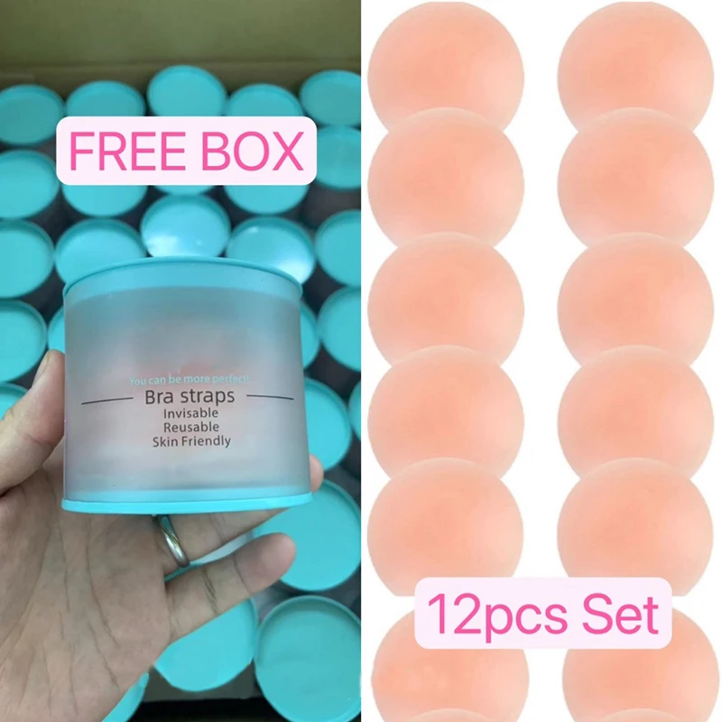 Women-Silicone-Nipple-Stickers-6Pair-Anti-bump-Chest-Pad-Lift-Nipple ...