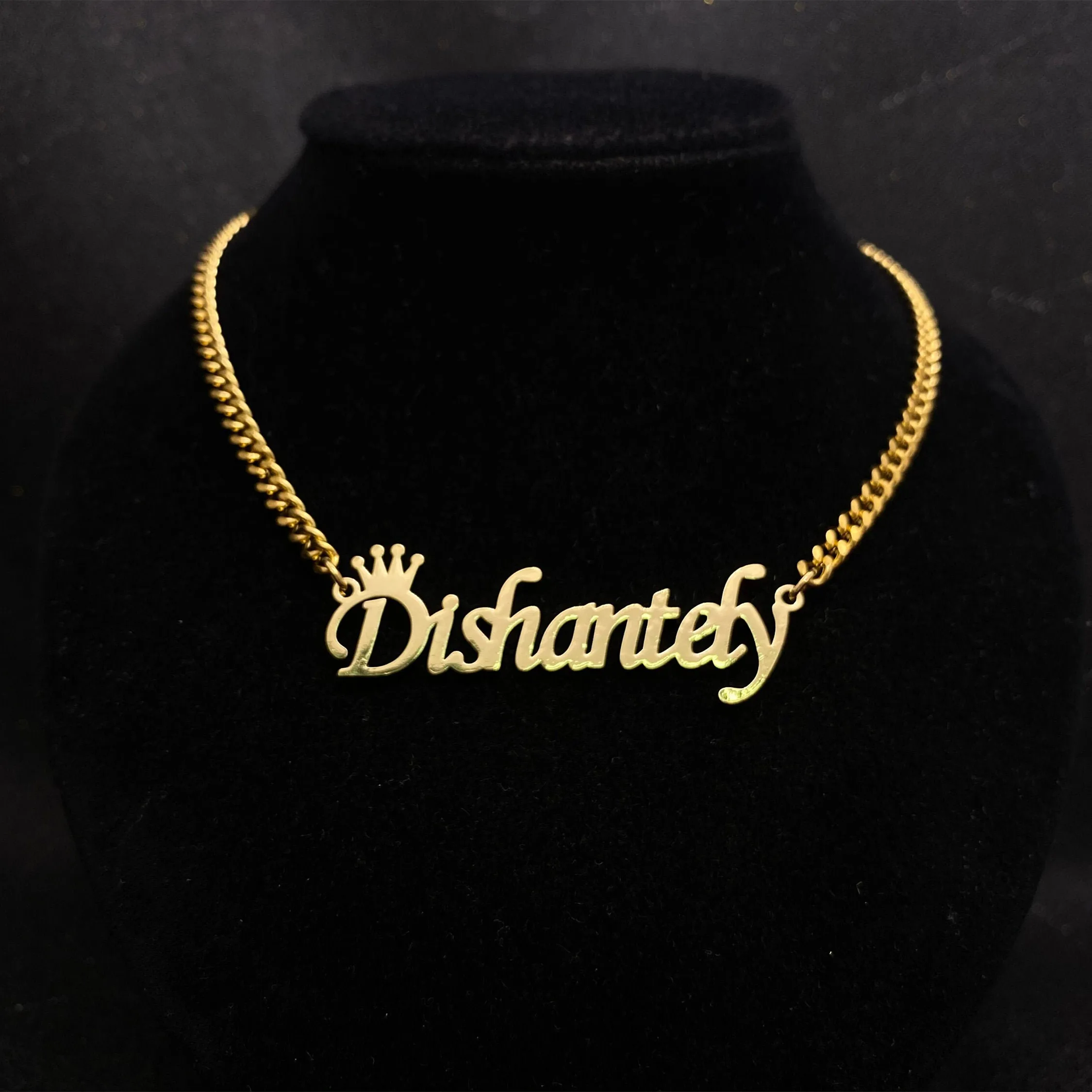 Fashion-Stainless-Steel-Name-Necklace-Gold-Personalized-Cuban-Chain ...