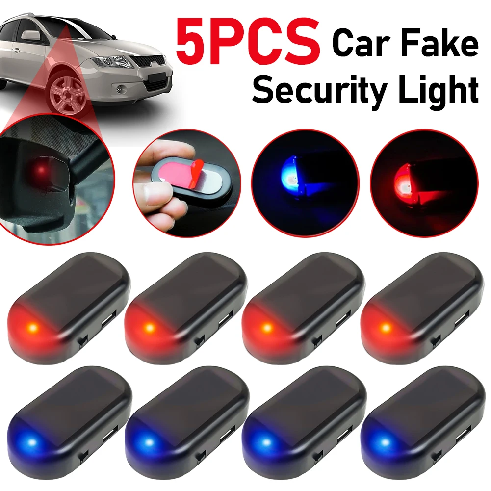 Solar-Car-Fake-Security-Light-Super-Bright-Simulated-Dummy-Alarm ...