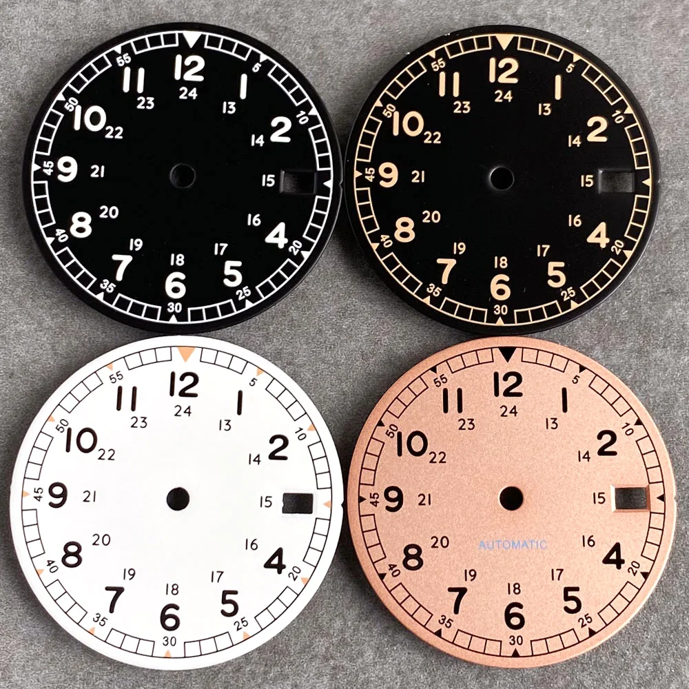 29mm-Pilot-Watch-Dial-Face-Luminous-Lollipop-Hands-Fit-NH35-NH36-NH38 ...
