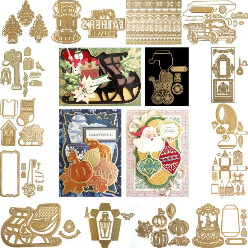 Various flower pots and trees Cutting Dies Scrapbook Diary Decoration ...