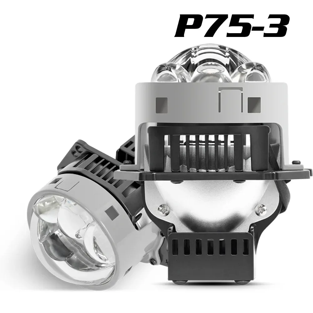 New 3 Inch Bi LED Projector Headlights with Halo Ring, Triple Laser ...
