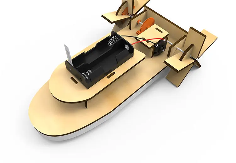 Paddle Steamer Boat Assembly Model DIY Kit Of MDF – RoboticsDNA