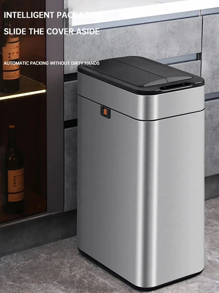 40-liters-Kitchen-Trash-Can-Automatic-Sensor-Garbage-Bins-Stainless ...