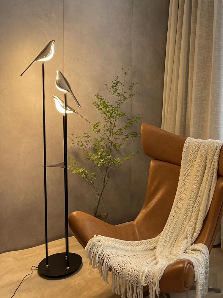 Magpie Led 플로어 램프 거실 소파 사이드 북유럽 미니멀리스트 디자이너 크리에이티브 라이트 럭셔리 침실 머리맡