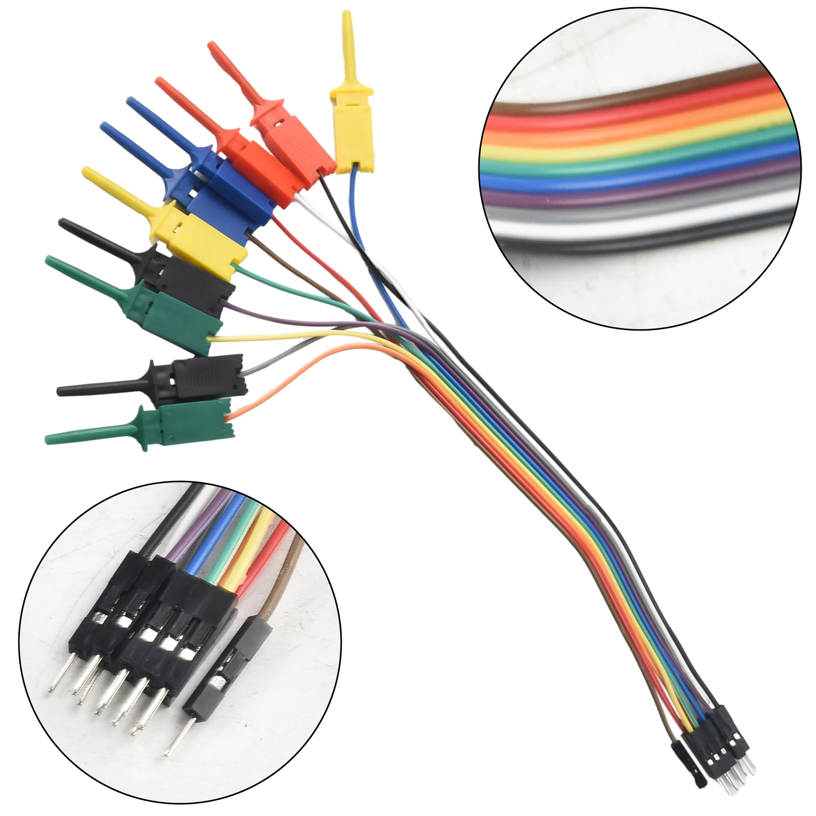 10pcs-High-Efficiency-Test-Hook-Clip-Logic-Analyzer-Cable-Gripper-Probe ...