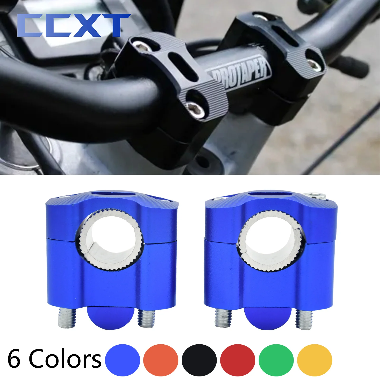22mm-28mm-Motorcycle-CNC-Bar-Clamps-Handlebar-Risers-Adapter-For ...