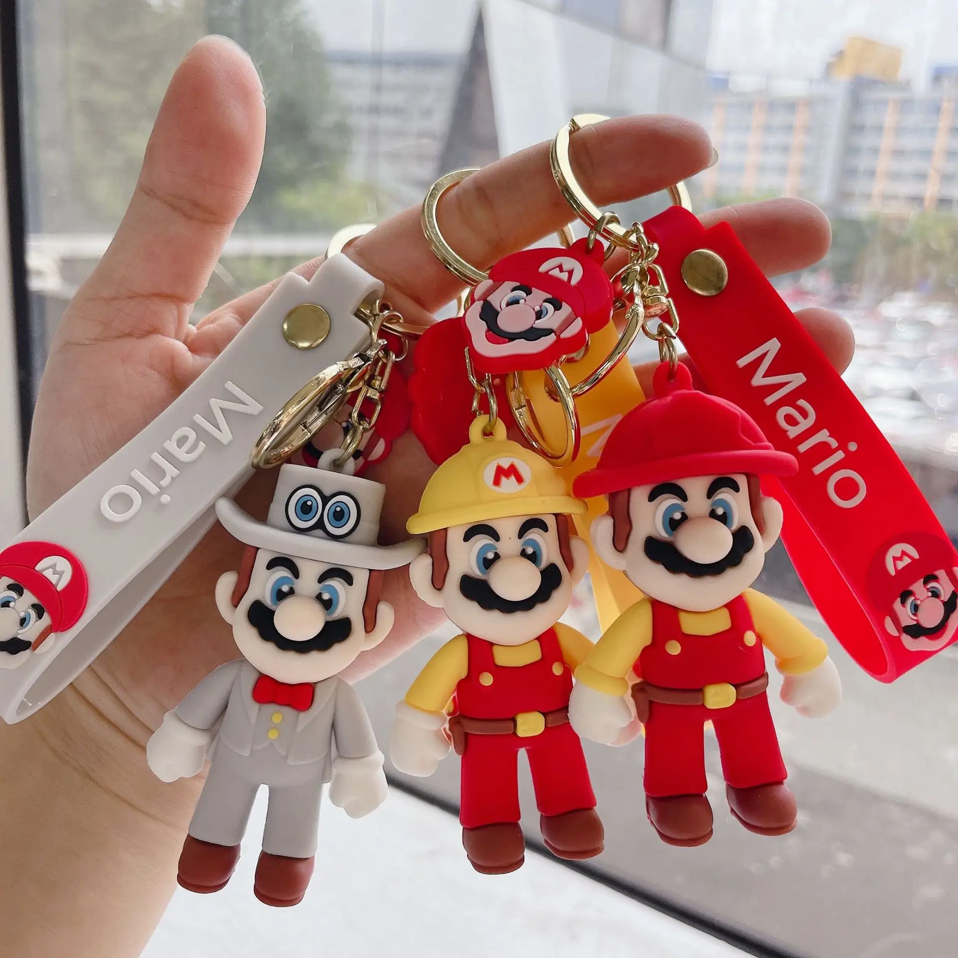 Cartoon-Super-Mario-Bros-Keychain-Amine-Figure-Car-Decoration-Pendant ...