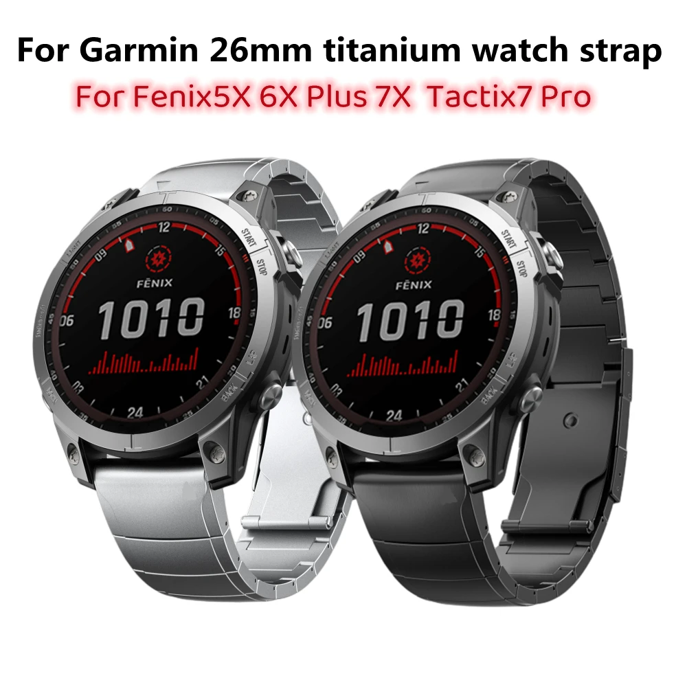 Garmin-22mm-26mm-Titanium-Quick-Fit-Watch-Band-Bracelet-For-Fenix-7-7X ...