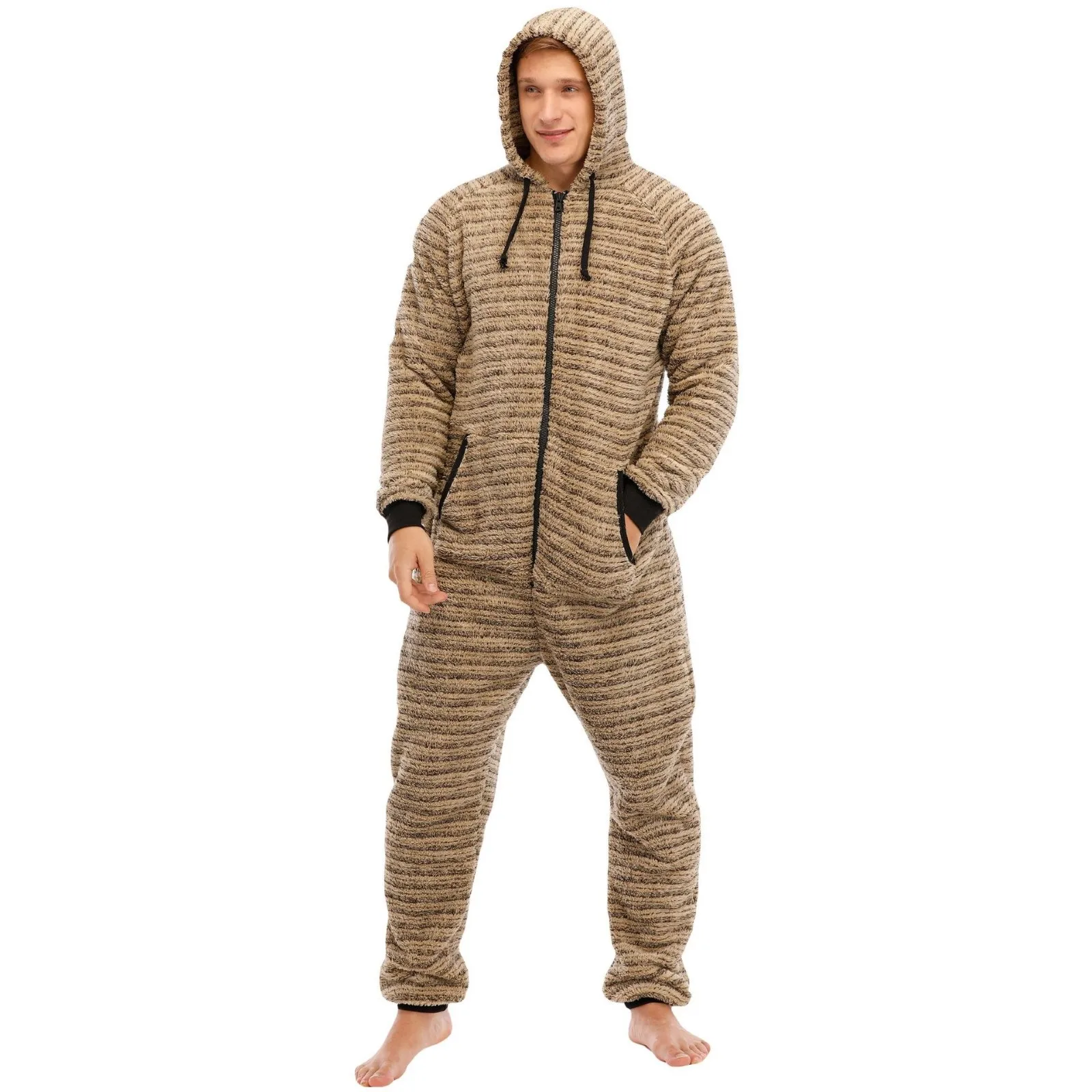 Men-Warm-Coral-Fleece-Onesie-Fluffy-Sleepwear-Lounge-Homewear-One-Piece ...