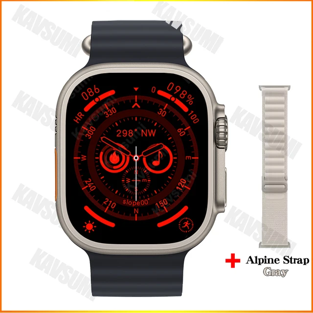 New HK8 Pro Max Smart Watch ultra series 8 AMOLED Screen 49mm 2.12 inch ...