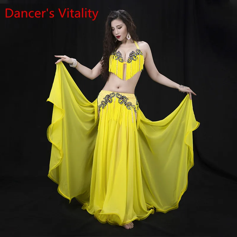 New belly dance performance suit, dynamic tassel oriental dance ...