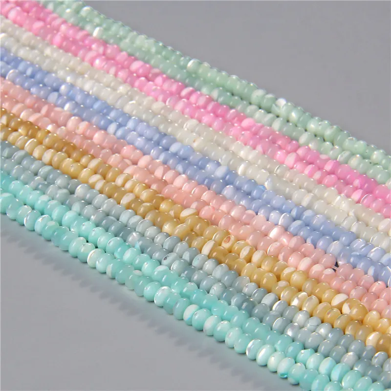 Natural-Shell-Beads-3x5mm-Abacus-Shape-Heishi-Loose-Spacer-Mother-of ...