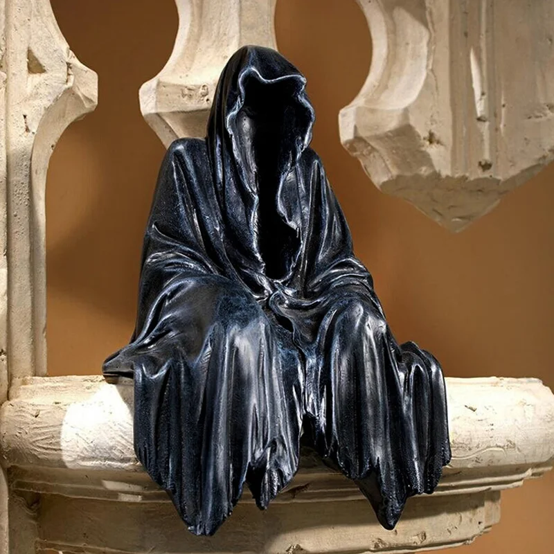 Black Robe Lord of Mystery Resin Figure Gothic Horror Ghost Statue ...
