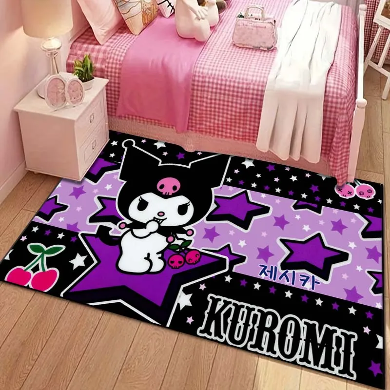 Sanrio-Kuromi-Kawaii-Cartoon-Pattern-Living-Room-Bedroom-Carpet-Bedside ...