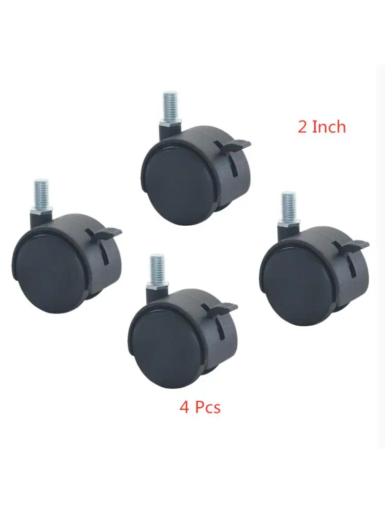 4 Pcs/Lot 2 Inch Caster Screw Thread M10 Large Liner With Brake ...
