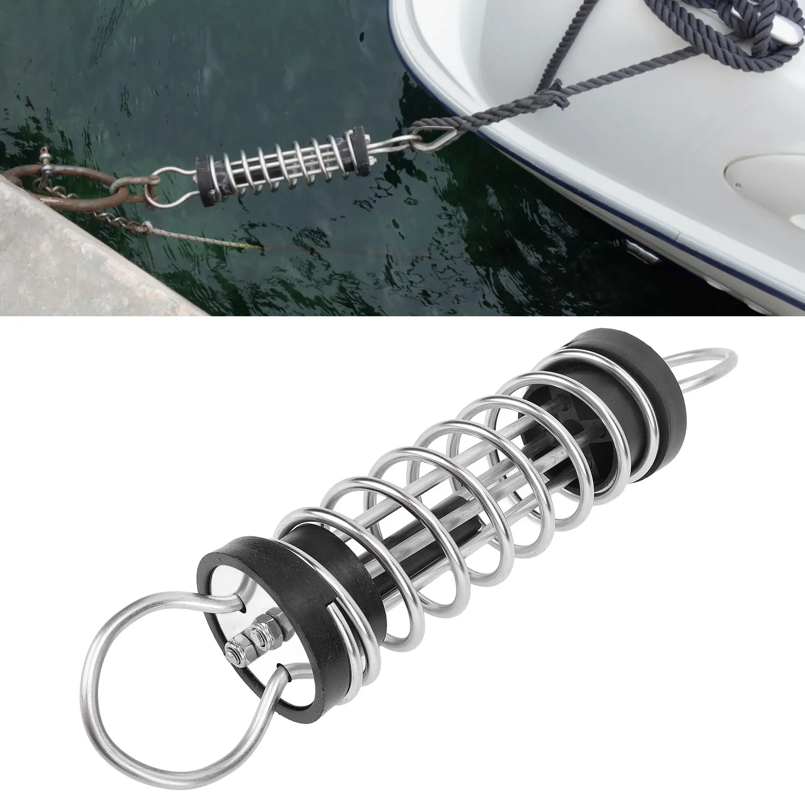 5-X-300mm-Boat-Mooring-Spring-316-Stainless-Steel-Shock-Absorbing ...