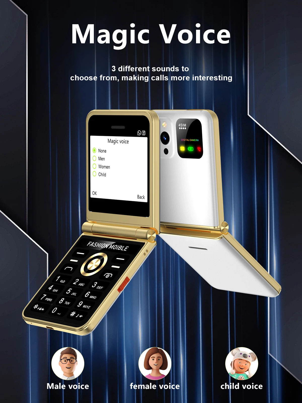 Розкладний телефон SERVO P20 4 SIM англійська мова (ID#1949024158 ...