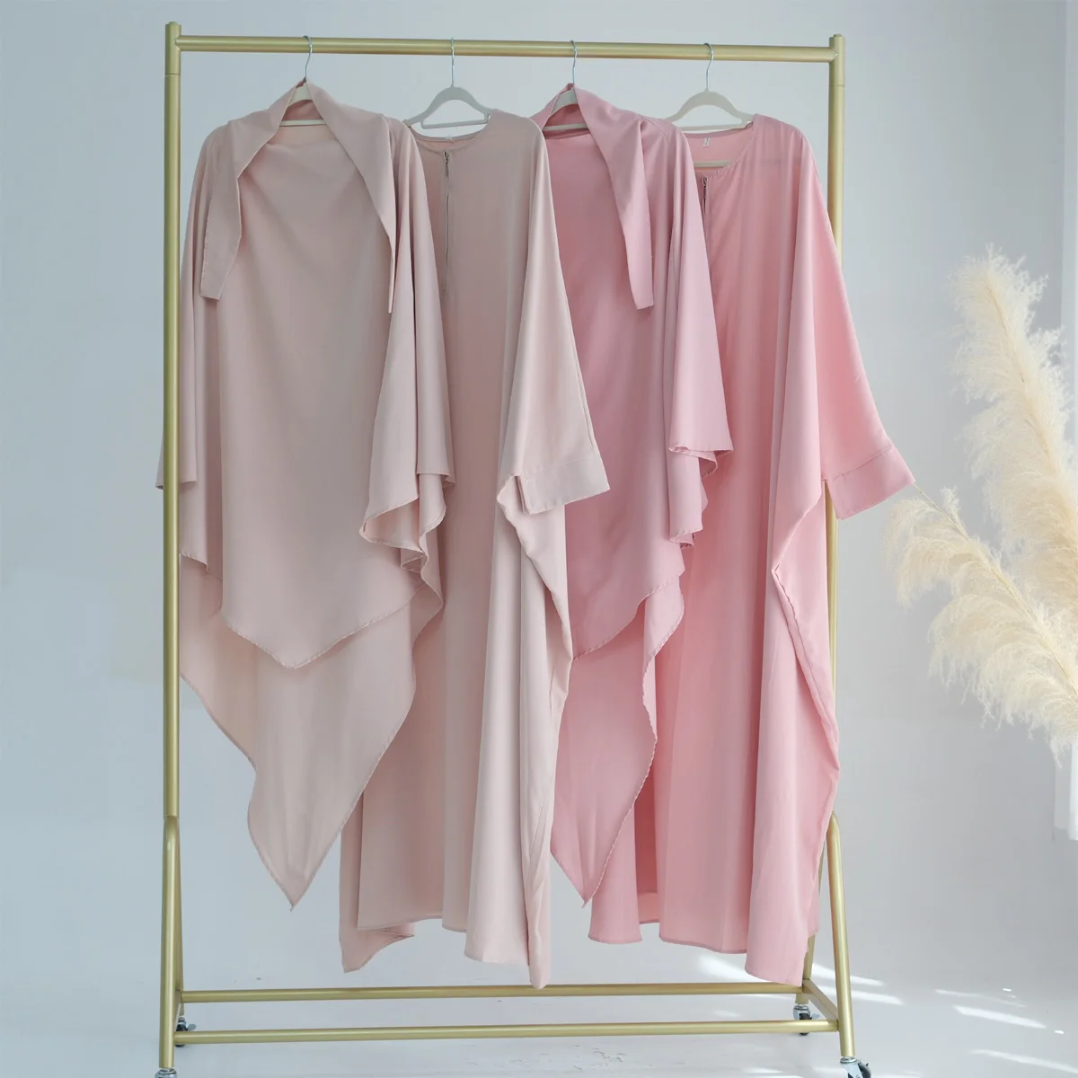 Khimar-Abaya-Set-for-Women-Muslim-Prayer-Garment-Hook-Loop-Cuffs ...