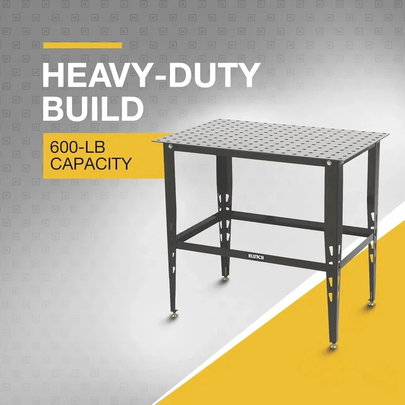 Steel Welding Table with 600 Lbs Capacity, 16mm Holes, 24-Piece Metal ...