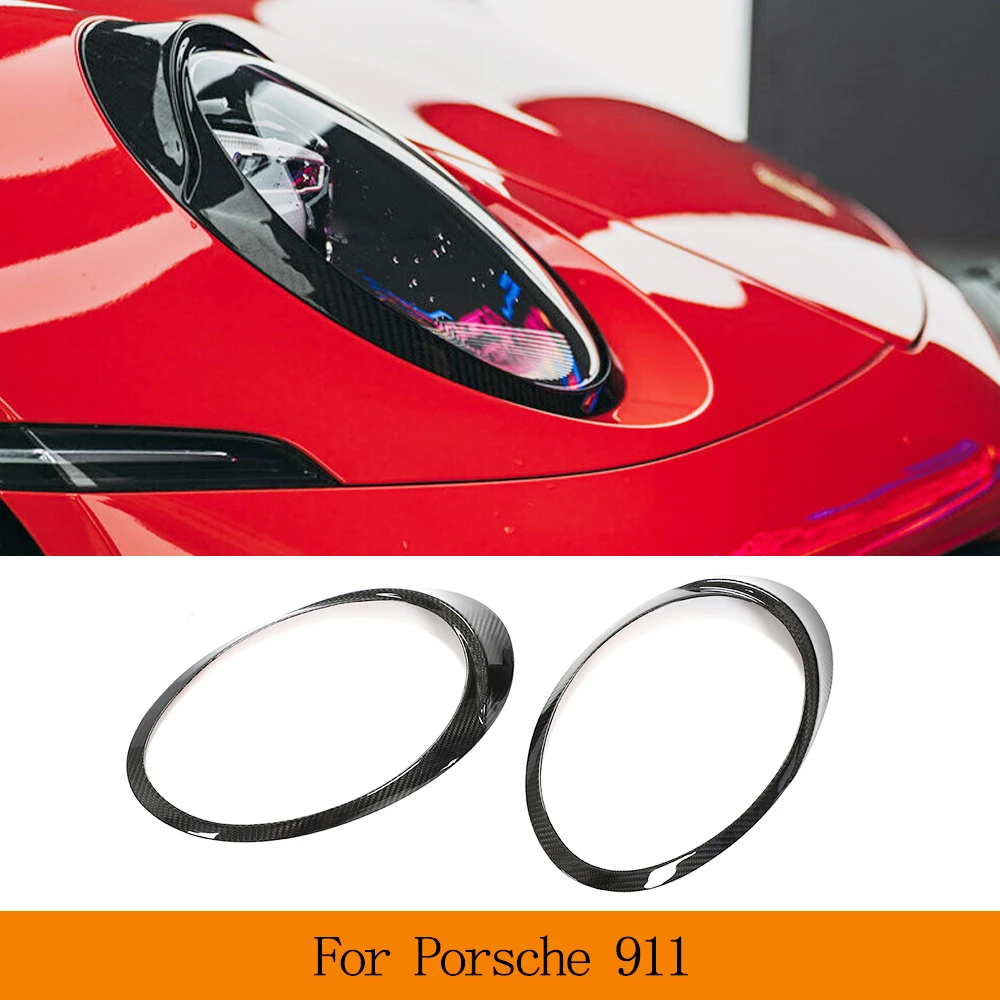 Headlight Eyebrows Eyelids Canards for Porsche 911 992 Carrera 4 Turbo ...
