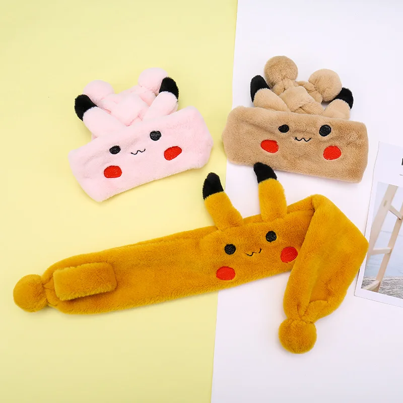 Cartoon Animation Pikachu Autumn And Winter Children's Scarves Boys And ...